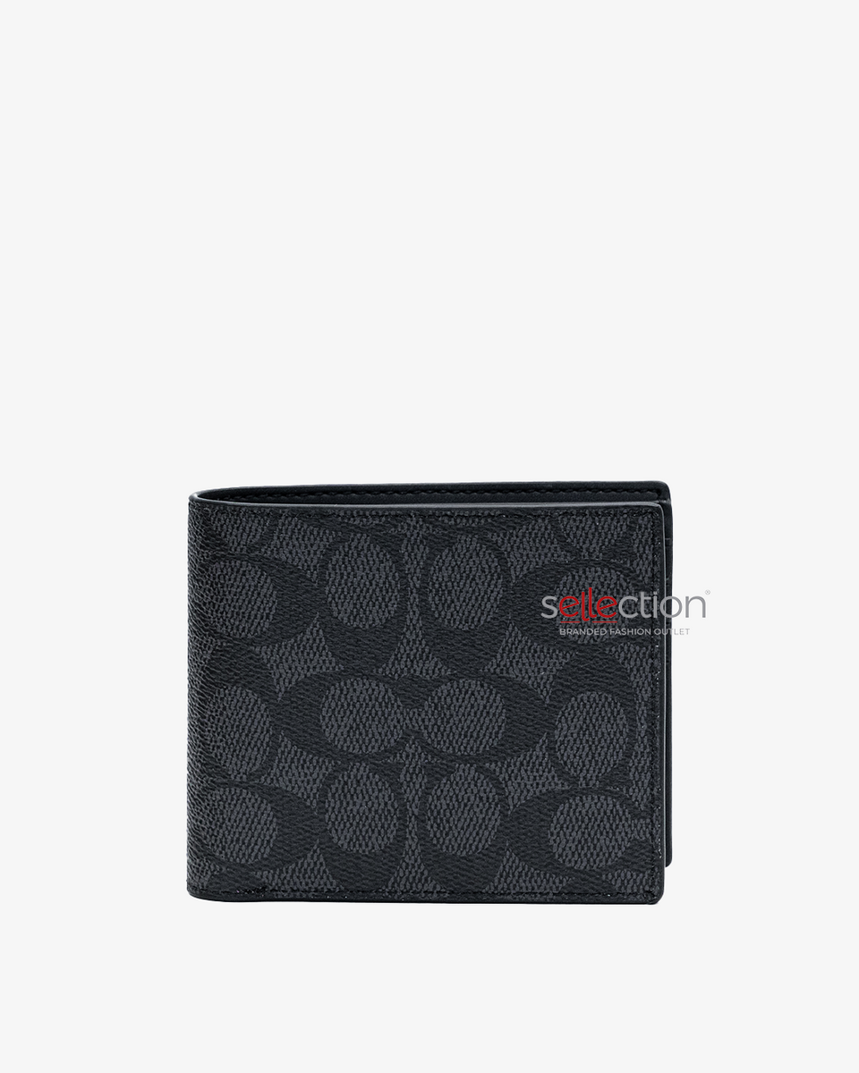 Coach Gift Box Wallet 3-In-1 In Signature Charcoal Black – SELLECTION